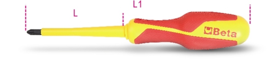 Giravite betagrip croce pozidriv-supadriv beta isolato 1000v 1279mqpz | Ferramenta Carozzi S.R.L.