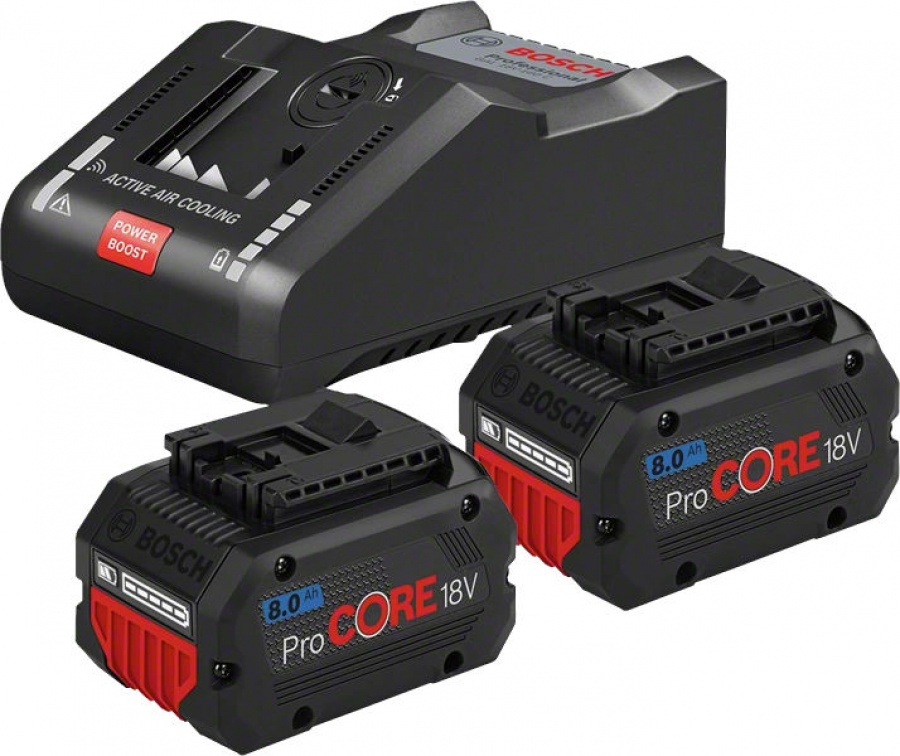 Bosch ProCORE18V 8.0Ah + GAL 18V-160 C Set Energy 18 V con due batterie | Ferramenta Carozzi S.R.L.