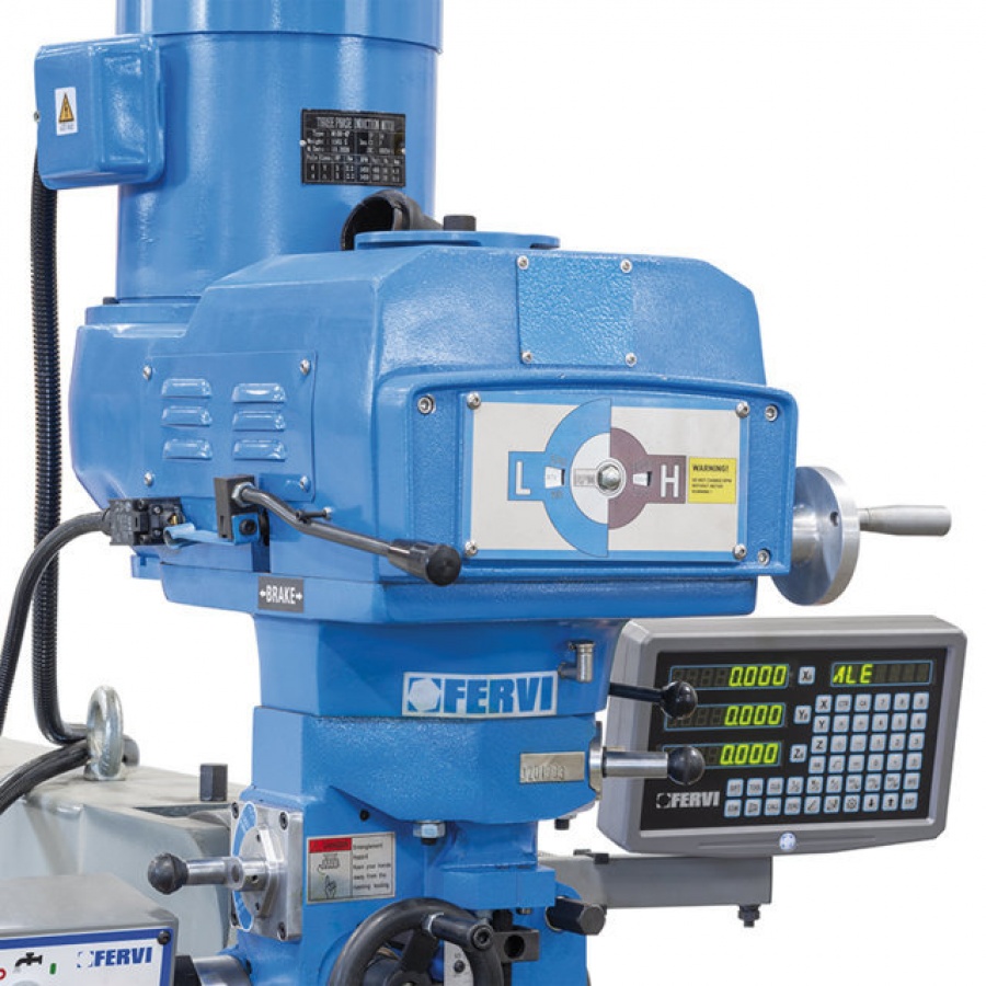 Fervi F060V Fresatrice verticale a testa veloce con variatore meccanico ...