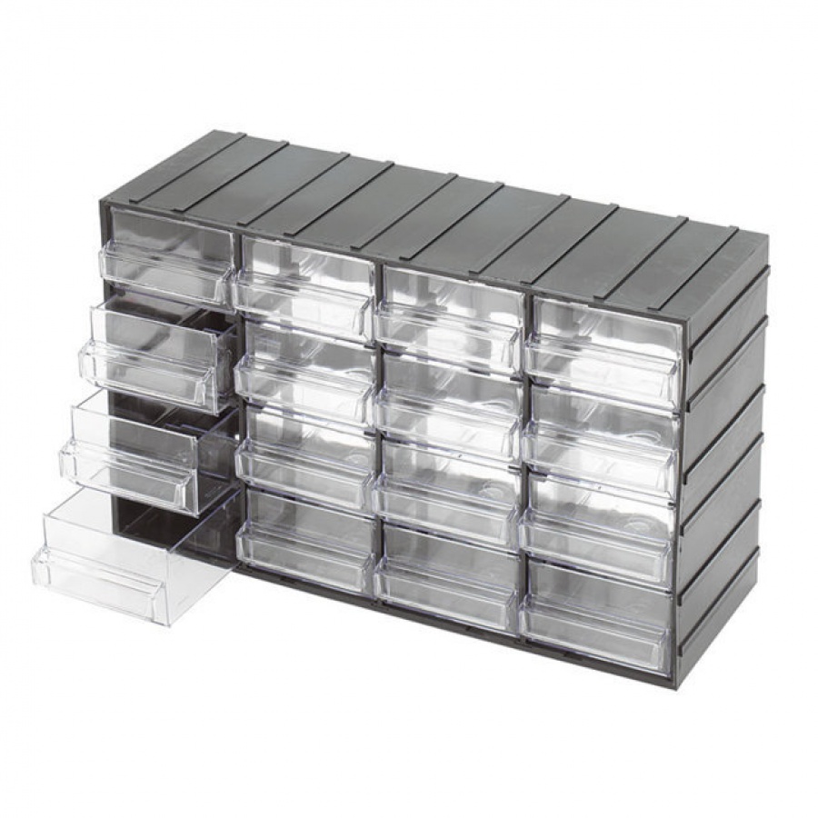 Fervi C085/16 Cassettiera con 16 cassetti trasparenti estraibili ...