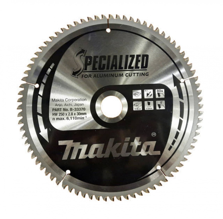 Makita B-33370 Specialized Lama TCT per seghe da banco 250x30 mm per alluminio | Ferramenta ...