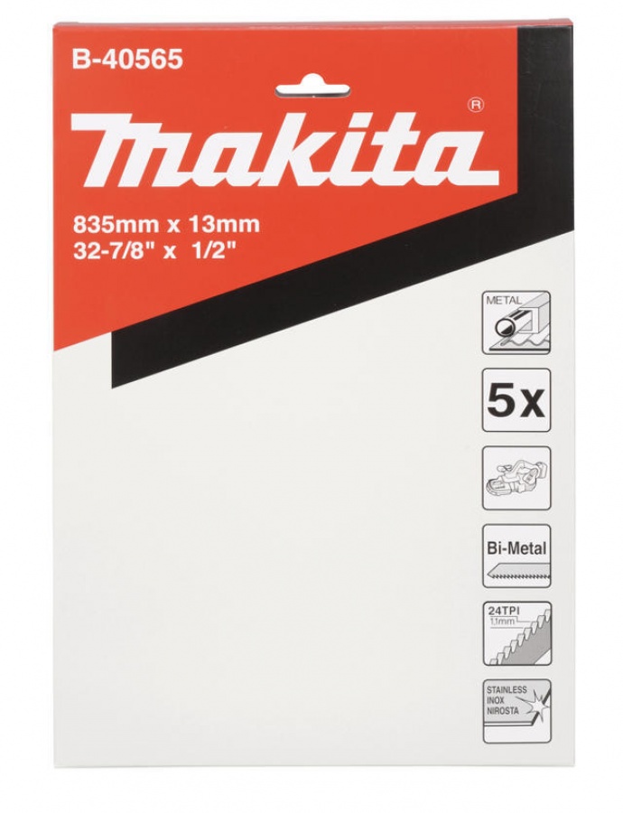 Makita B-40565 Lama a nastro bimetallica 835x13 mm per acciaio 5 Pz ...