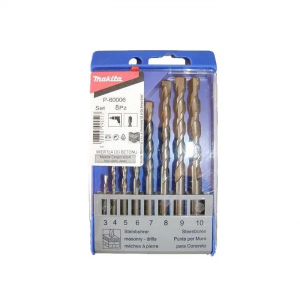 Makita P-60006 Set di punte Super DIN 8039 per muratura 8 Pz ...